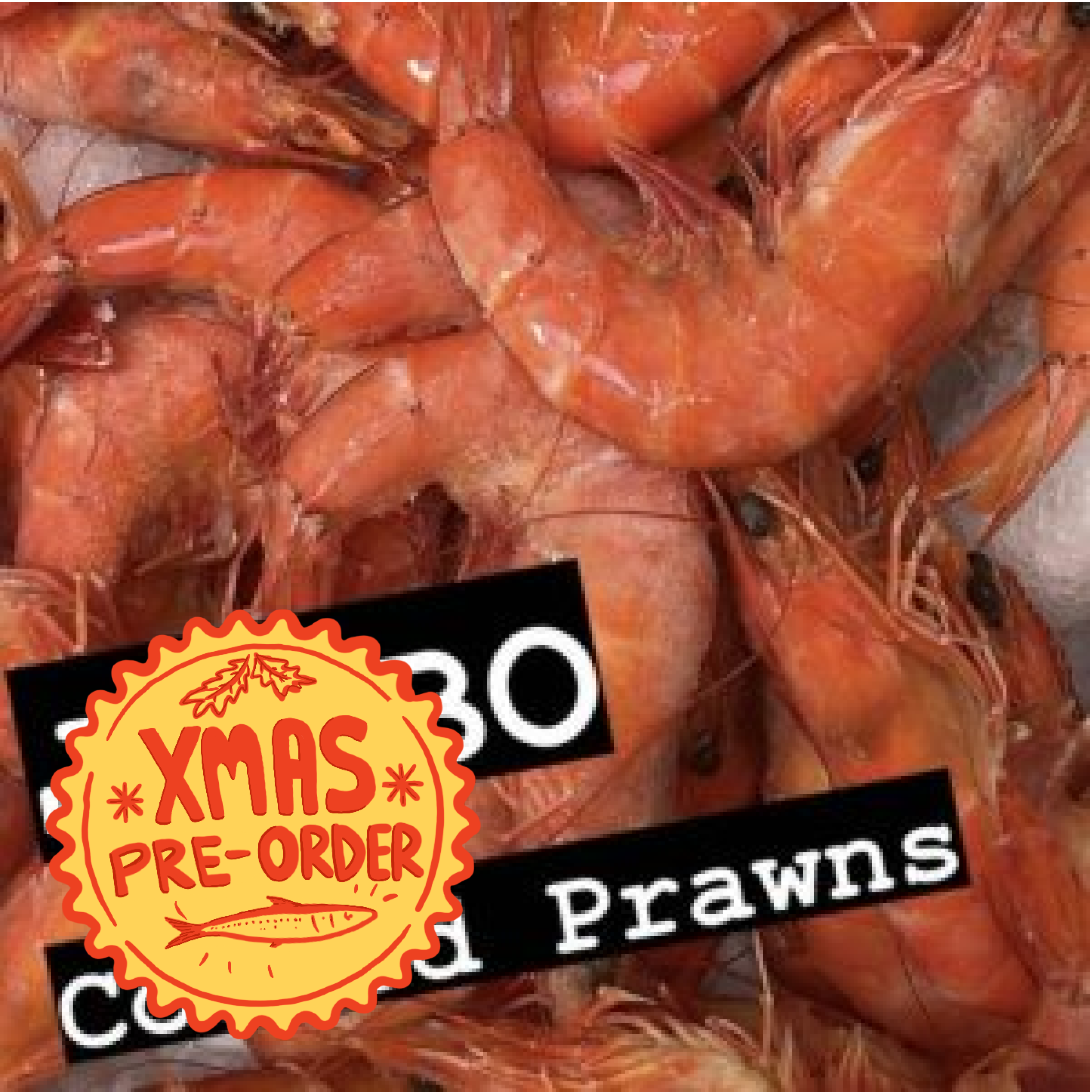 XMAS PRE-ORDER: Jumbo Whole Cooked Prawns (1kg) - Wellington Seamarket